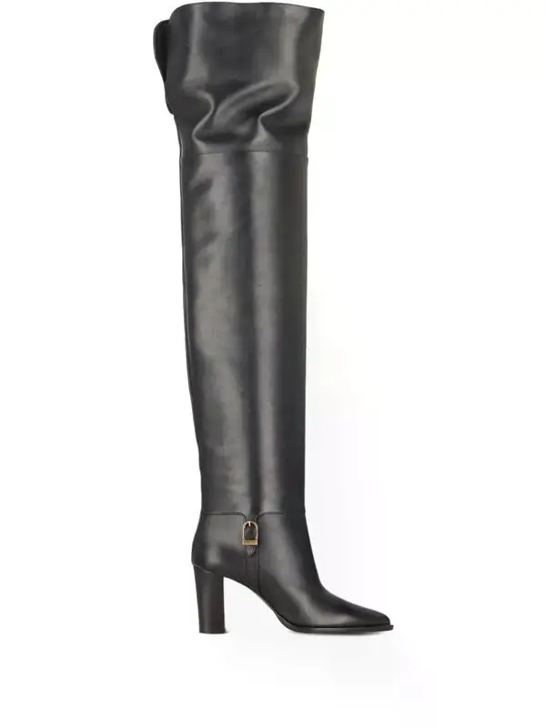 Saint Laurent 85mm Julia Leather Thigh-high Boots