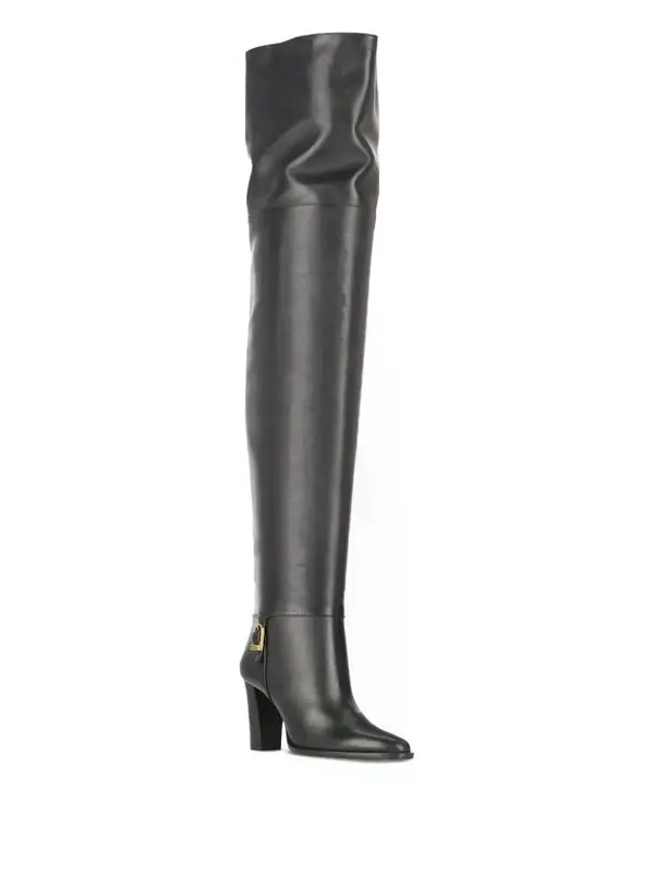 Saint Laurent 85mm Julia Leather Thigh-high Boots