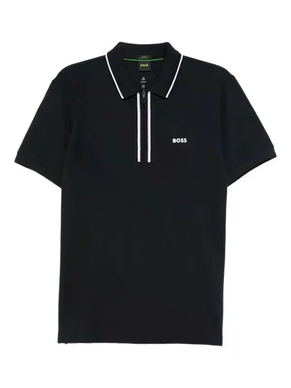 BOSS Logo-printed Polo Shirt - Blue