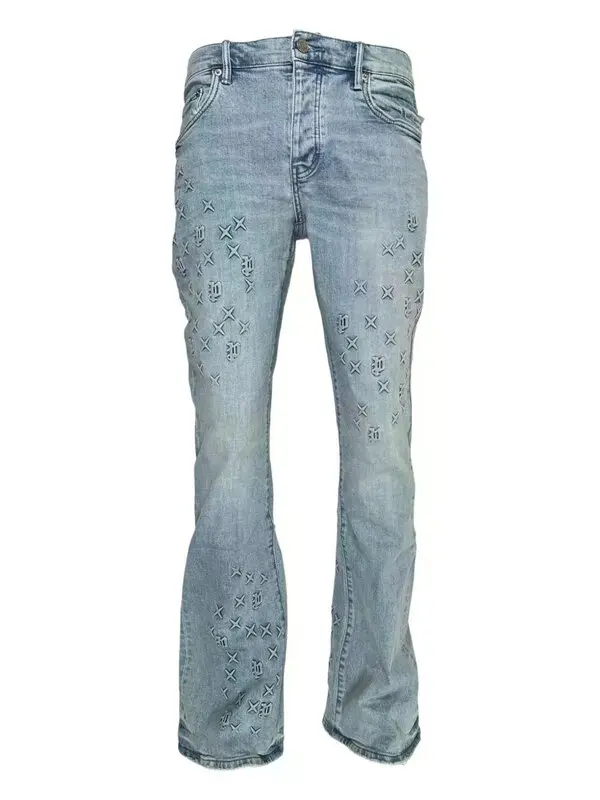 PURPLE BRAND Embossed Flared Jeans