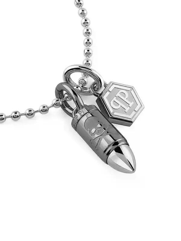 Philipp Plein Bullet Charm Necklace