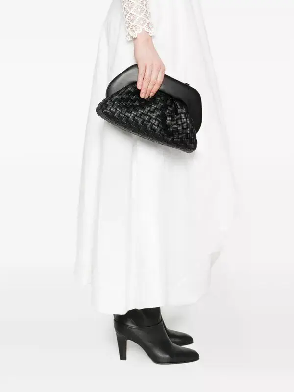 THEMOIRE Woven Flap Shoulder Bag