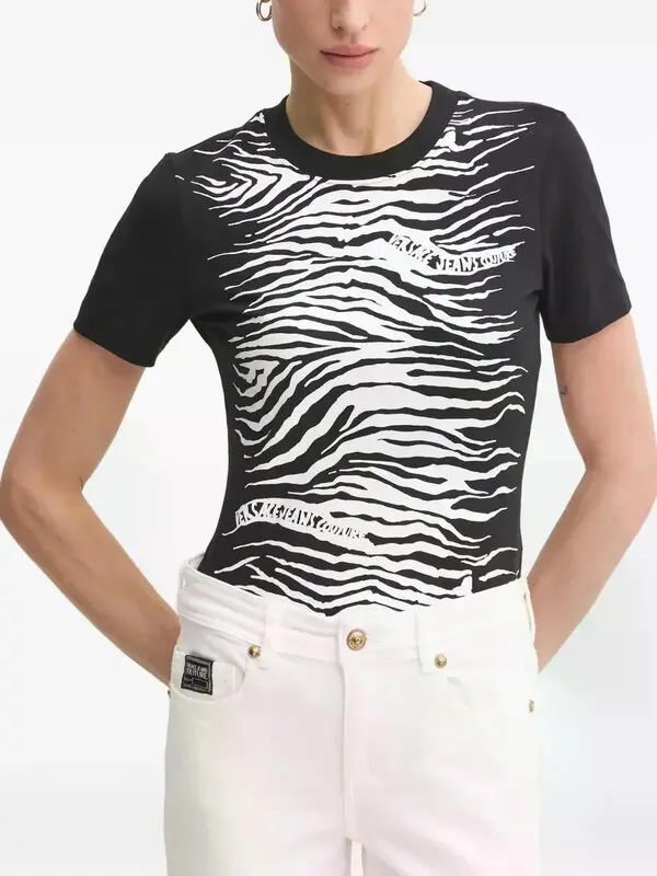 Versace Zebra-print Short-sleeved Top