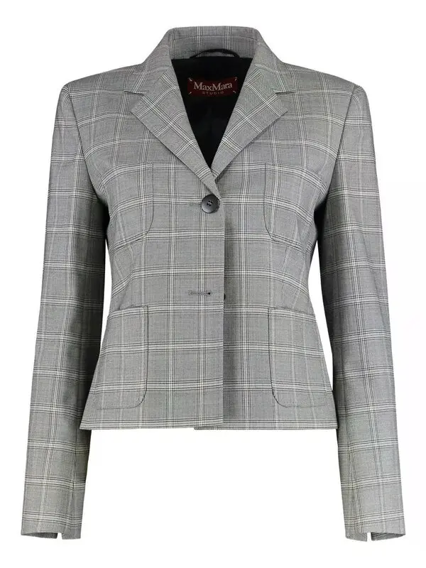 Max Mara Checked Single-breasted Jacket