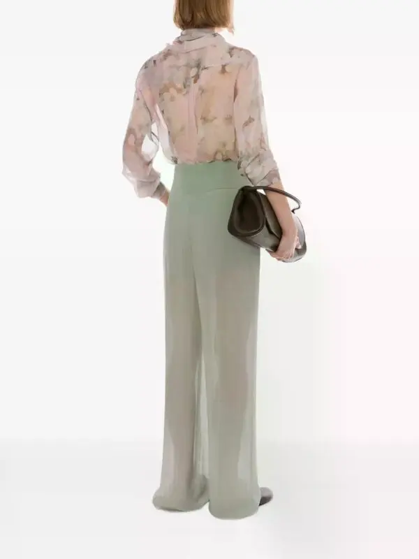 Alberta Ferretti Pleated-pocket Trousers