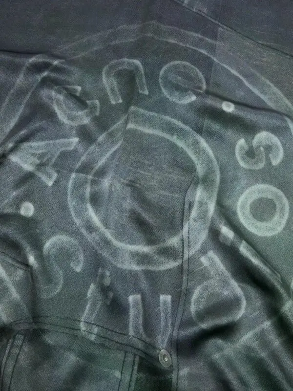 Acne Studios Printed Silk Scarf - Blue