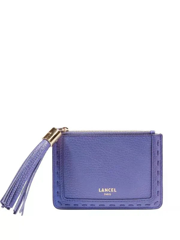 LANCEL Tassel Zip-around Card Holder - Purple