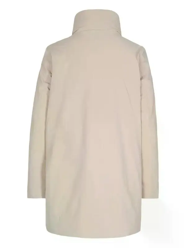 K-WAY High-neck Coat With Logo Plaque