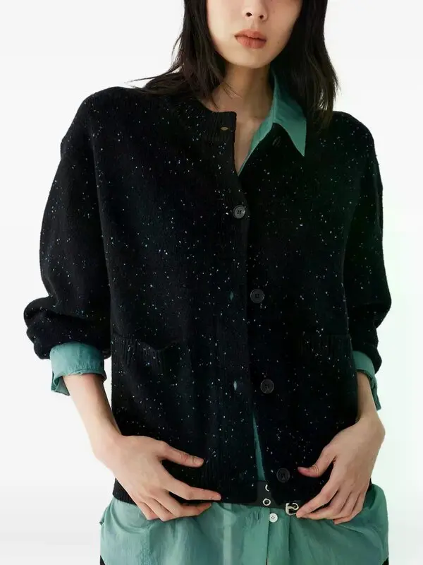STUDIO TOMBOY Speckled-effect Cardigan - Black