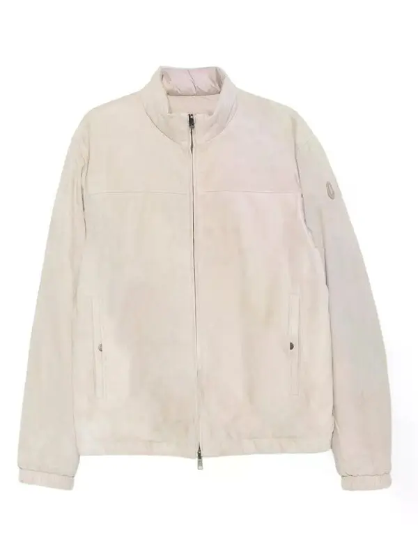 Moncler Suede Zip-up Jacket