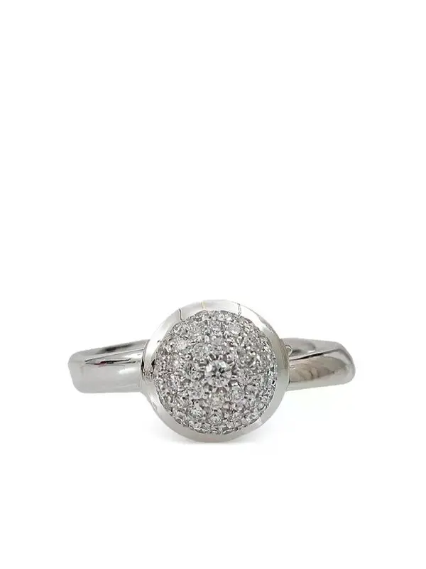 Tamara Comolli 18k White Gold Bouton Diamond Ring - Silver