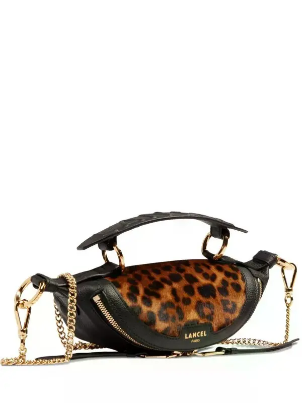 LANCEL Mini Origami Leopard-print Crossbody Bag