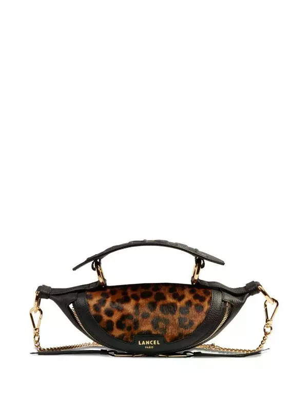 LANCEL Mini Origami Leopard-print Crossbody Bag