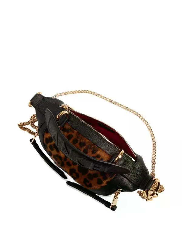 LANCEL Mini Origami Leopard-print Crossbody Bag