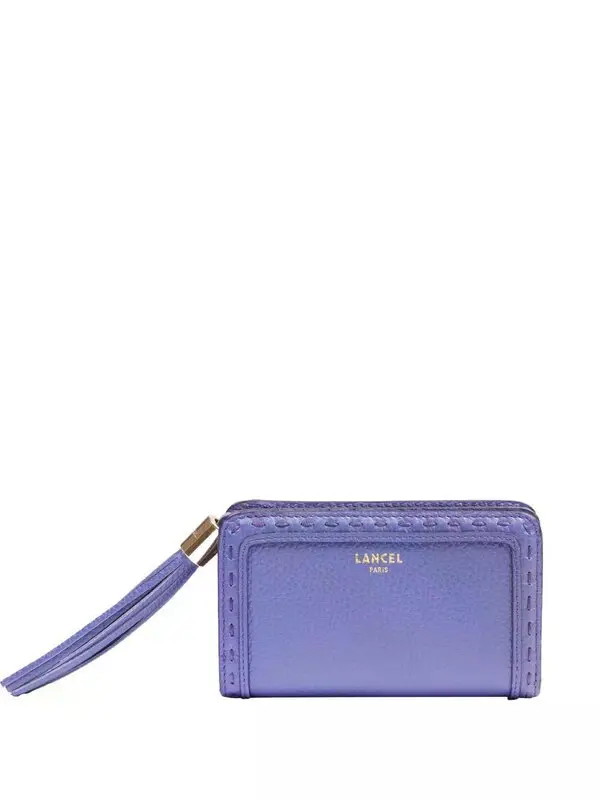 LANCEL Tassel-embellished Leather Wallet - Purple