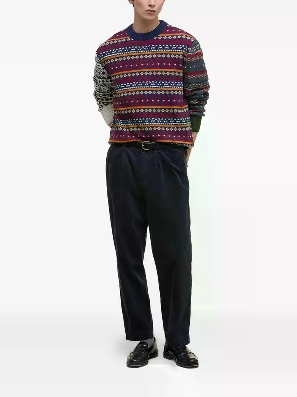 Barbour Fair Isle Patterned Sweater - Blue
