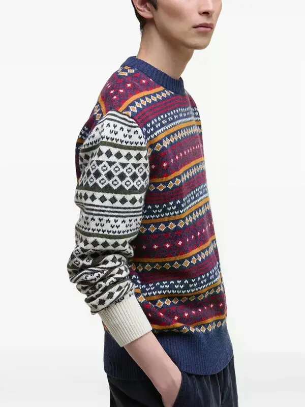 Barbour Fair Isle Patterned Sweater - Blue