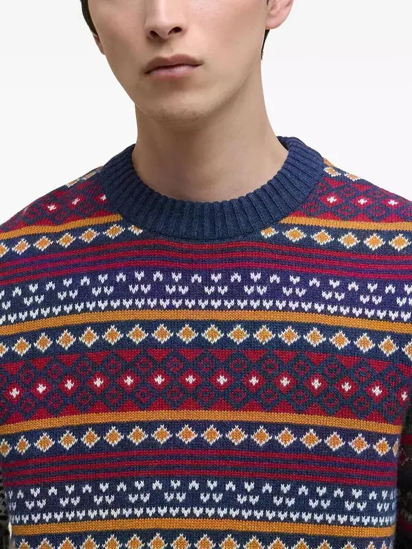 Barbour Fair Isle Patterned Sweater - Blue