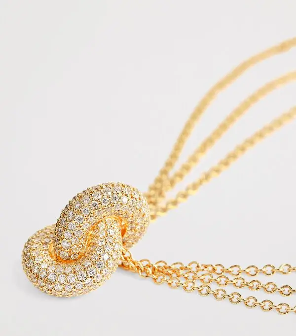 ENGELBERT Legacy Knot Diamond Pendant Necklace