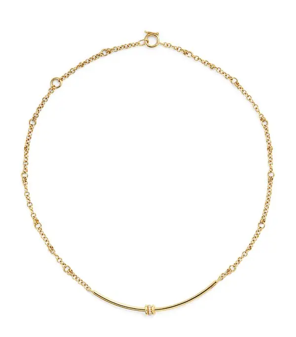 SPINELLI KILCOLLIN 18k Yellow Diamond Arc Gravity Chain Necklace - Gold