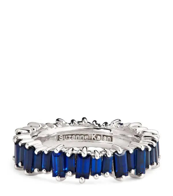 SUZANNE KALAN Gold And Sapphire Eternity Ring - White