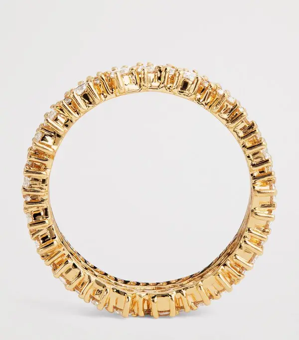 SUZANNE KALAN Yellow And Diamond Eternity Ring - Gold