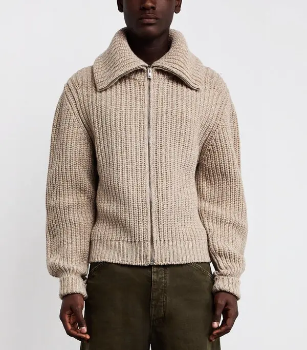 LEMAIRE Alpaca-yak Zip-up Cardigan