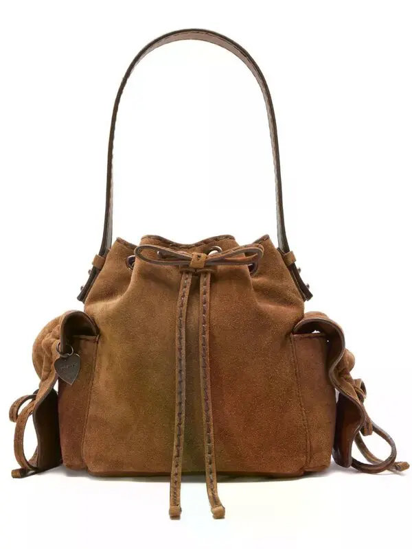Acne Studios Mini Multipocket Suede Shoulder Bag