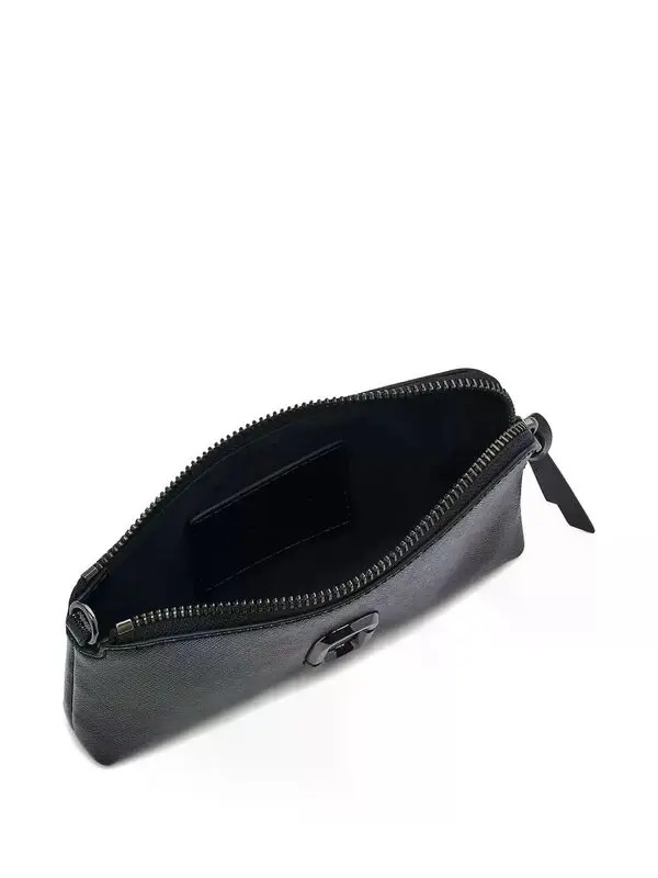 Marc Jacobs The Snapshot Leather Zip Wristlet - Black