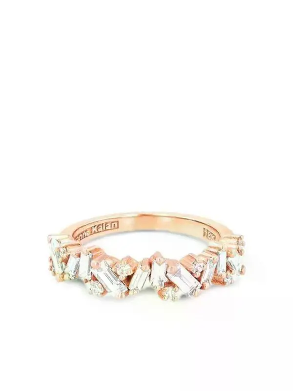 SUZANNE KALAN 18k Rose Gold Diamond Frenzy Ring - Pink