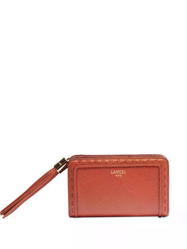 LANCEL Tassel-embellished Leather Wallet - Orange