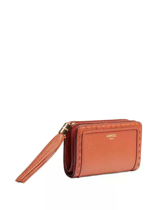 LANCEL Tassel-embellished Leather Wallet - Orange