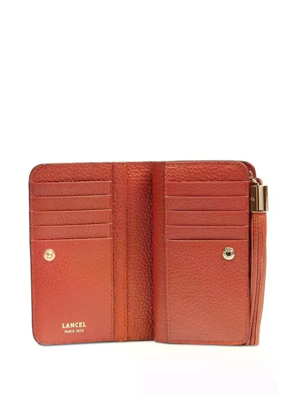 LANCEL Tassel-embellished Leather Wallet - Orange