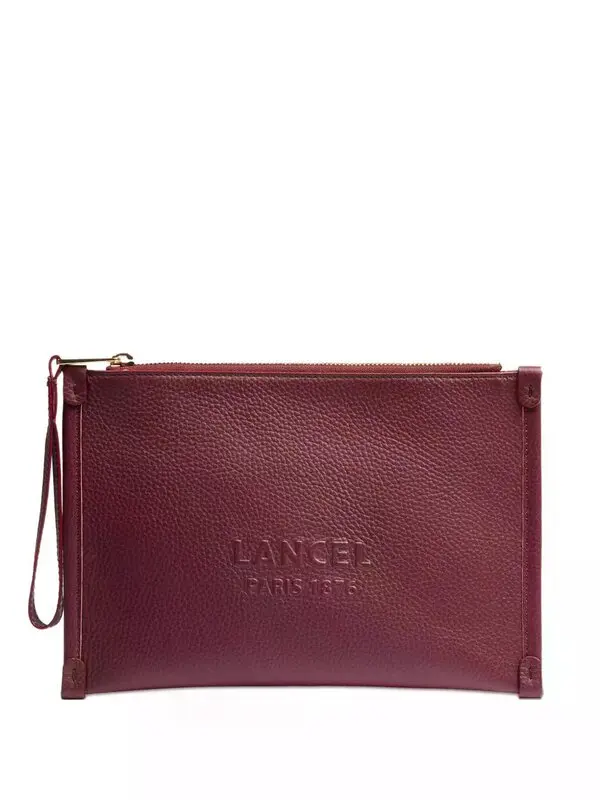 LANCEL Jour Embossed-logo Clutch Bag - Red