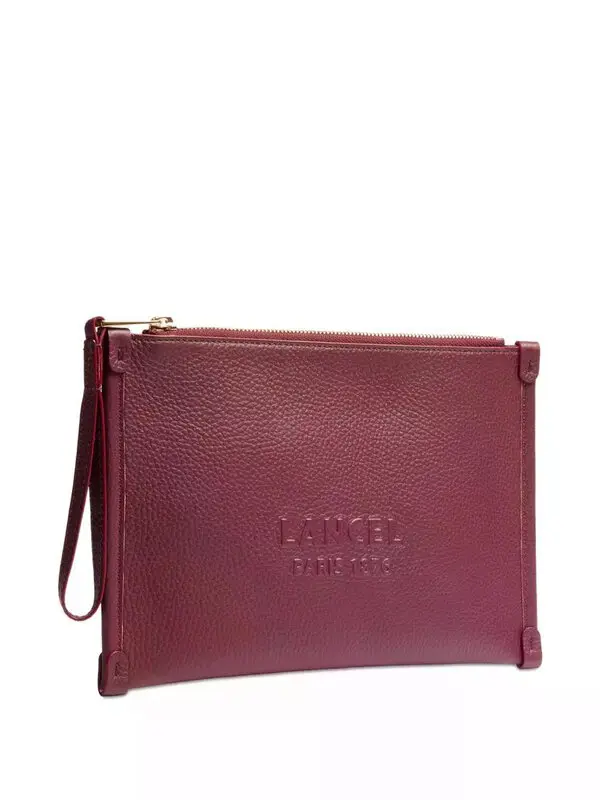 LANCEL Jour Embossed-logo Clutch Bag - Red