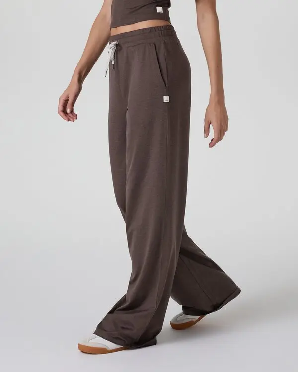 Vuori Halo Essential Wide-leg Pants - Java Heather