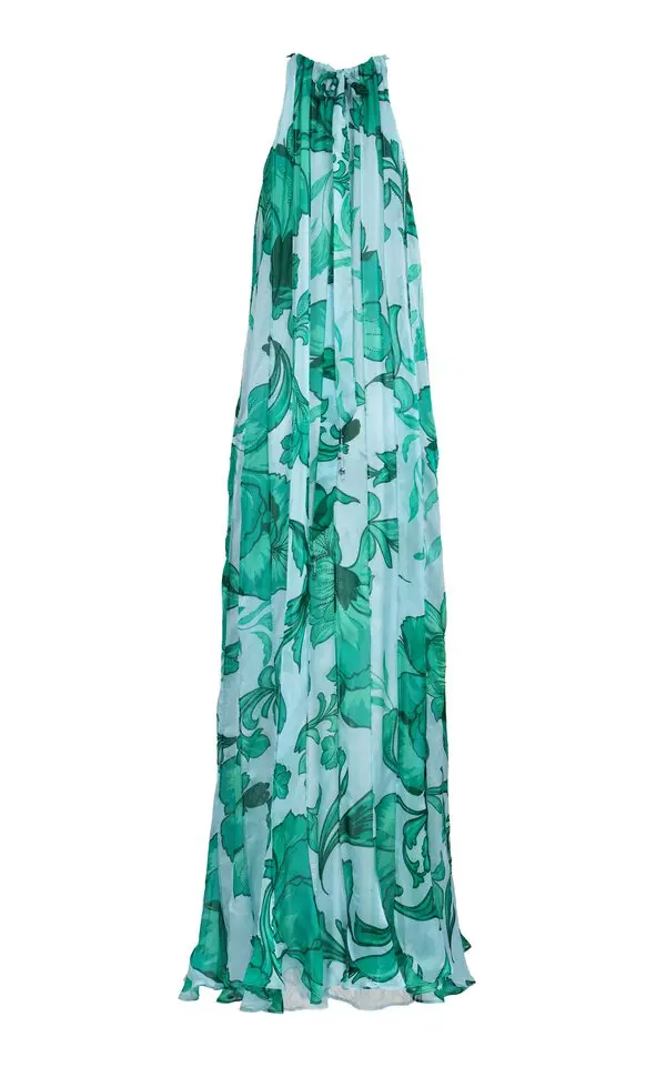 FRANCESCA MIRANDA Ivy Printed Silk Gown