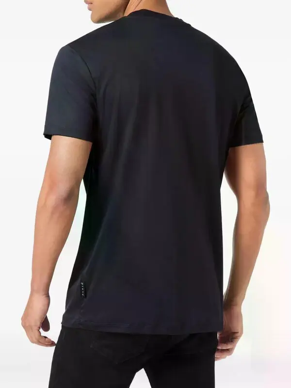 Philipp Plein Logo-patch Cotton T-shirt - Blue