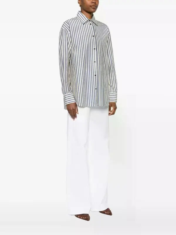 FORTE_FORTE Striped Long-sleeve Shirt