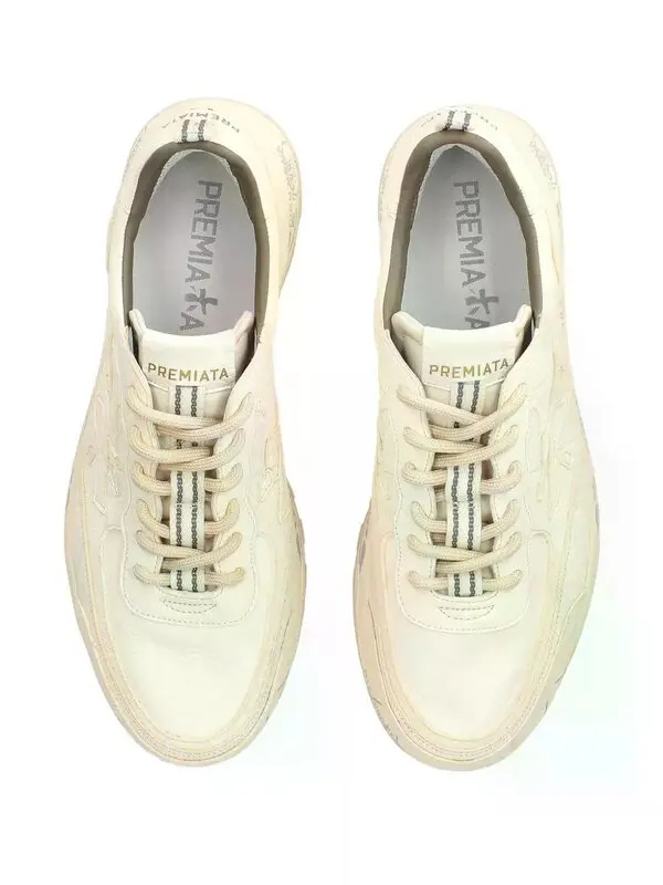 Premiata Nous 7733 Logo-stamped Leather Sneakers