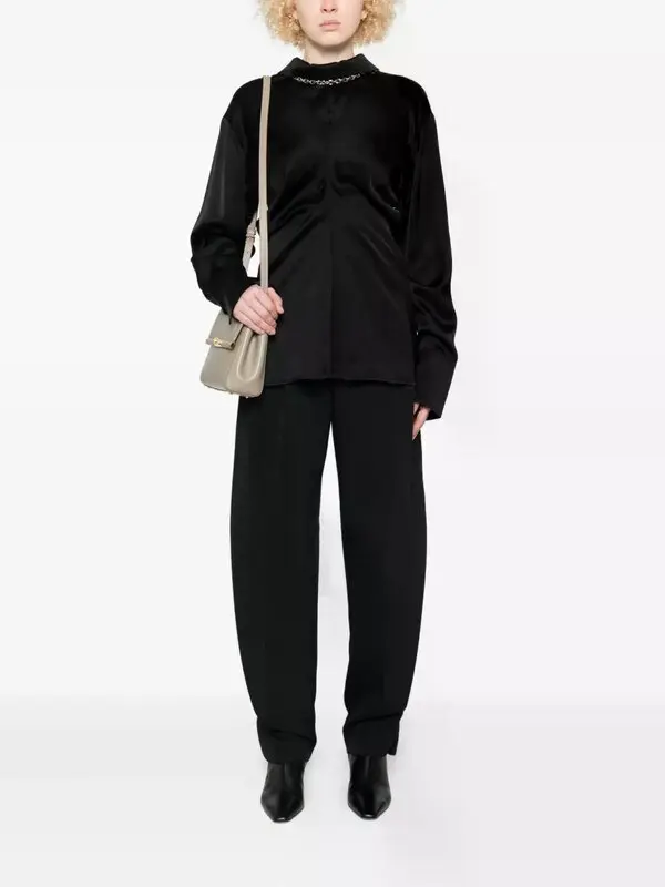 TOTEME Slouch Zip-front Draped Blouse