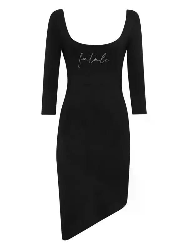 Philipp Plein Asymmetric Hem Dress - Black