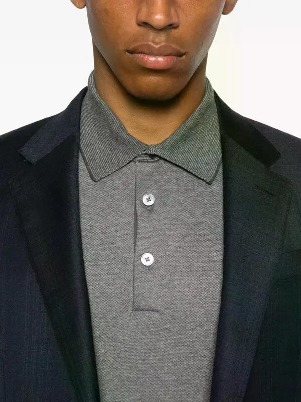 Zegna Long-sleeve Polo Shirt - Grey