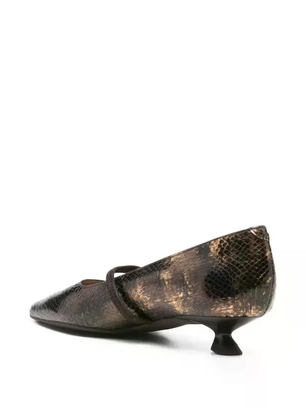 PEDRO MIRALLES 30mm Metallic-leather Pumps