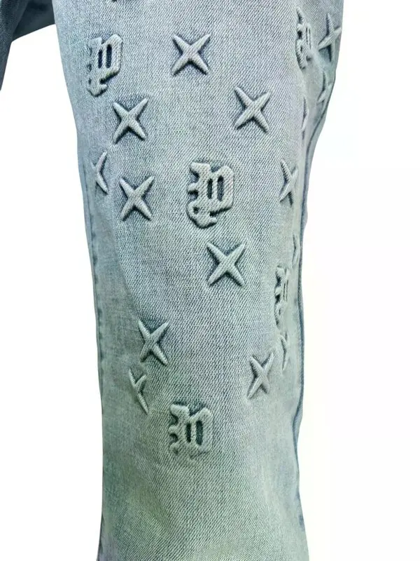 PURPLE BRAND Embossed Flared Jeans