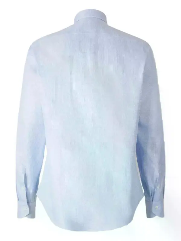 Canali Textured Button-cuff Shirt