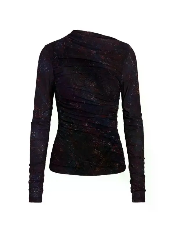 NICHOLAS Joey" Snake-print Ruched Top