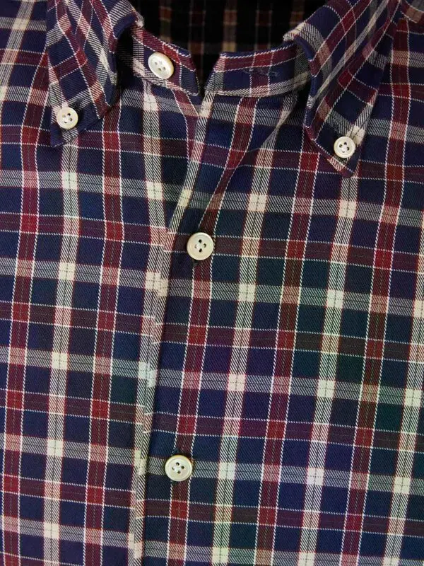 LUIGI BORRELLI Checked Button-down Shirt