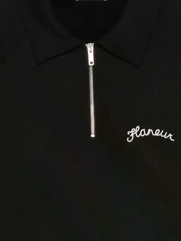 FLANEUR Zip-neck Polo Sweatshirt
