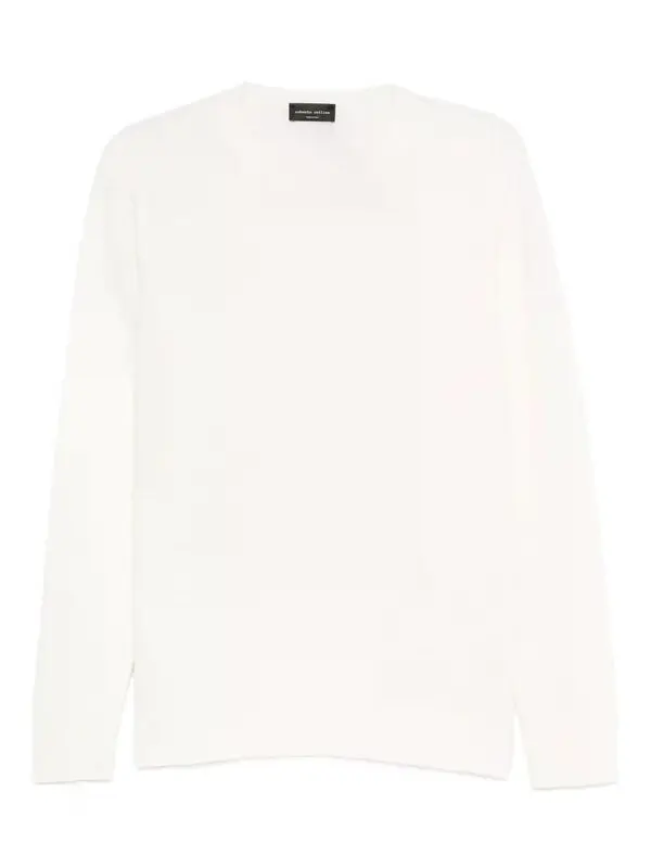 ROBERTO COLLINA Round-neck Sweater - White